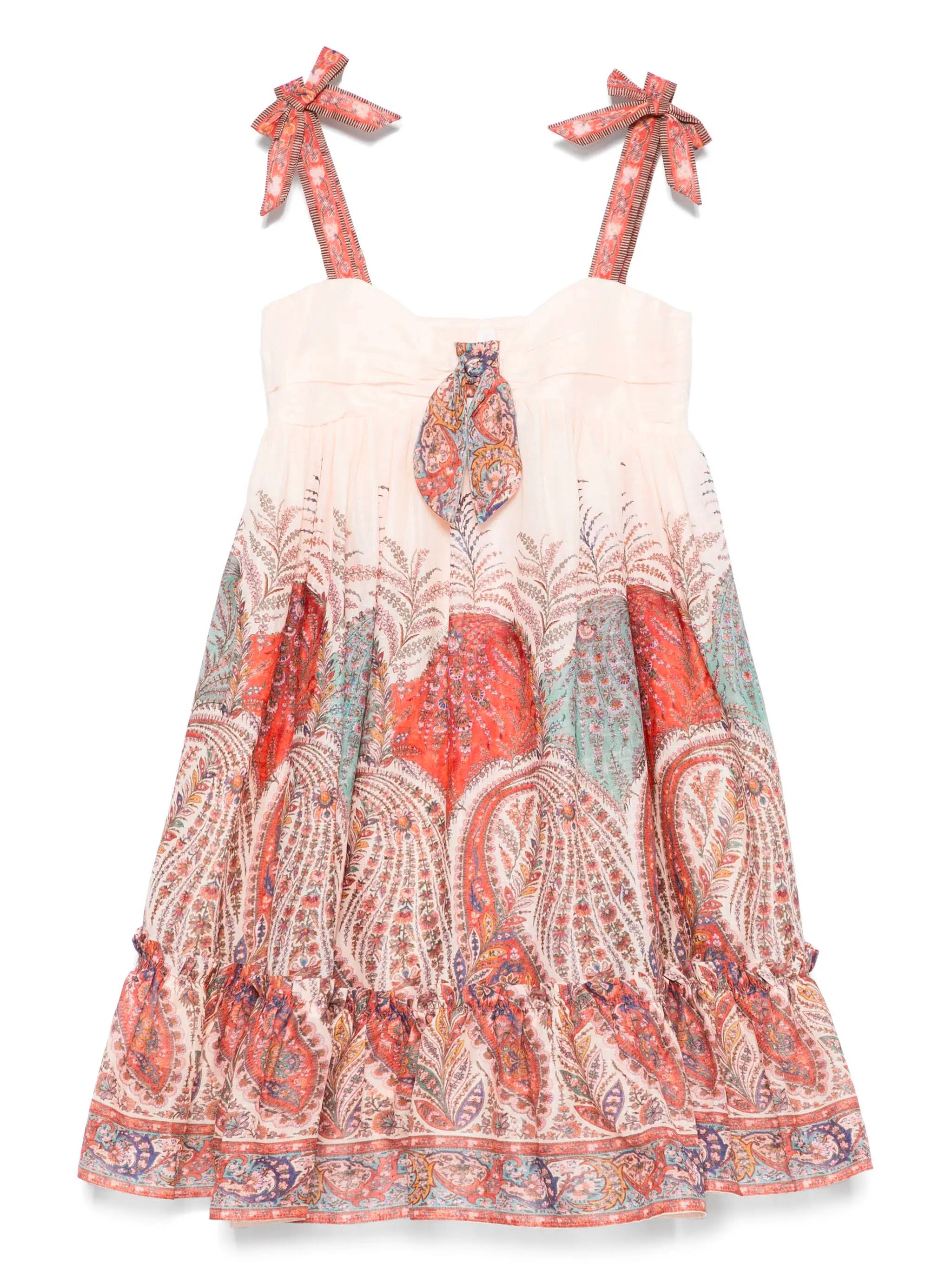 Rhiannon Knot Front Dress ZIMMERMANN Kids Multicolor | Grifo210
