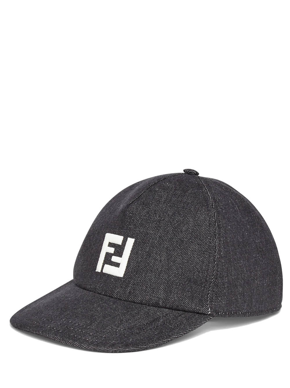 Denim baseball cap FENDI Nero | Grifo210