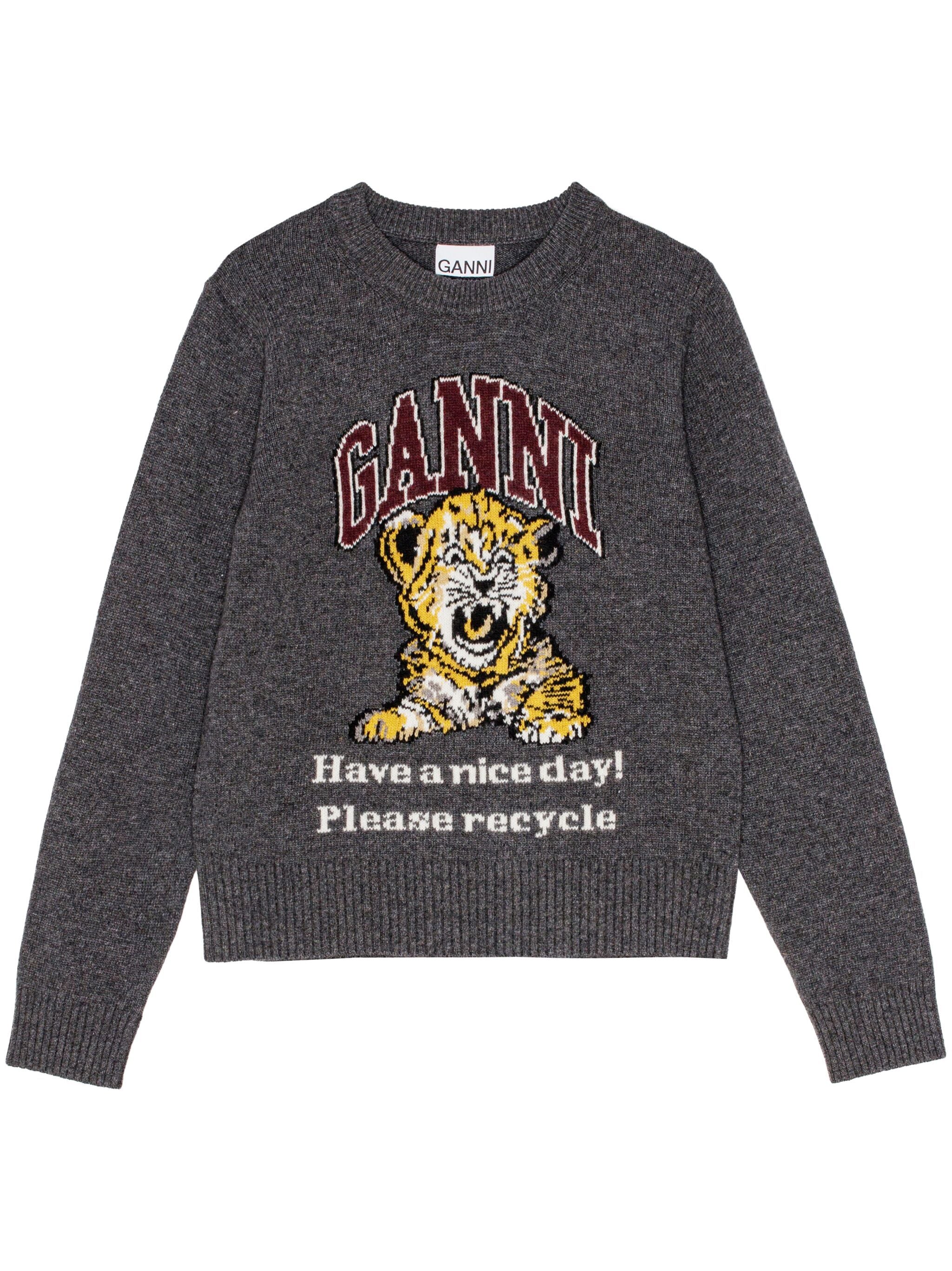 Pullover Tiger GANNI Grigio | Grifo210