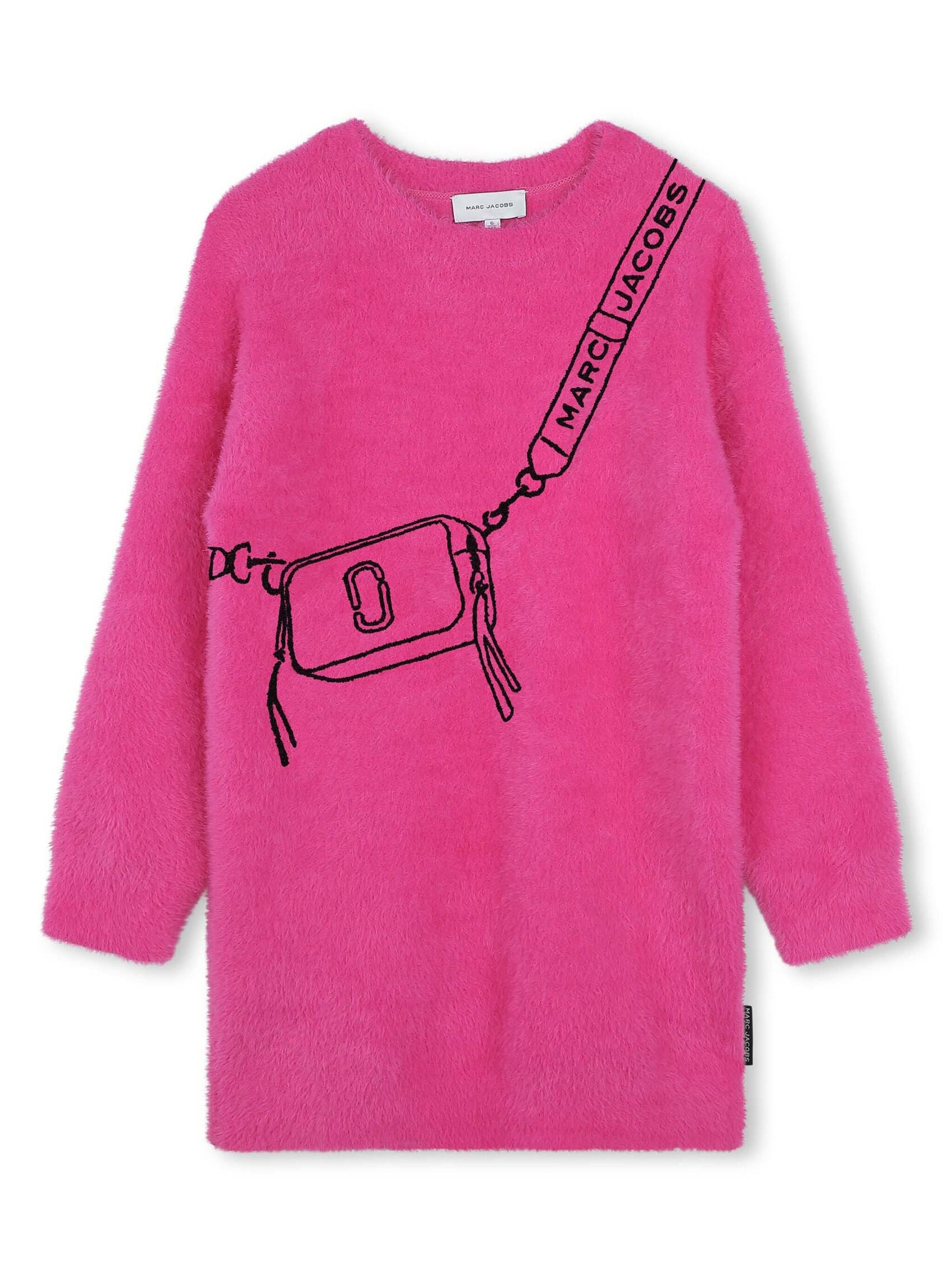 Flared dress with embroidery Marc Jacobs Kids Fucsia | Grifo210