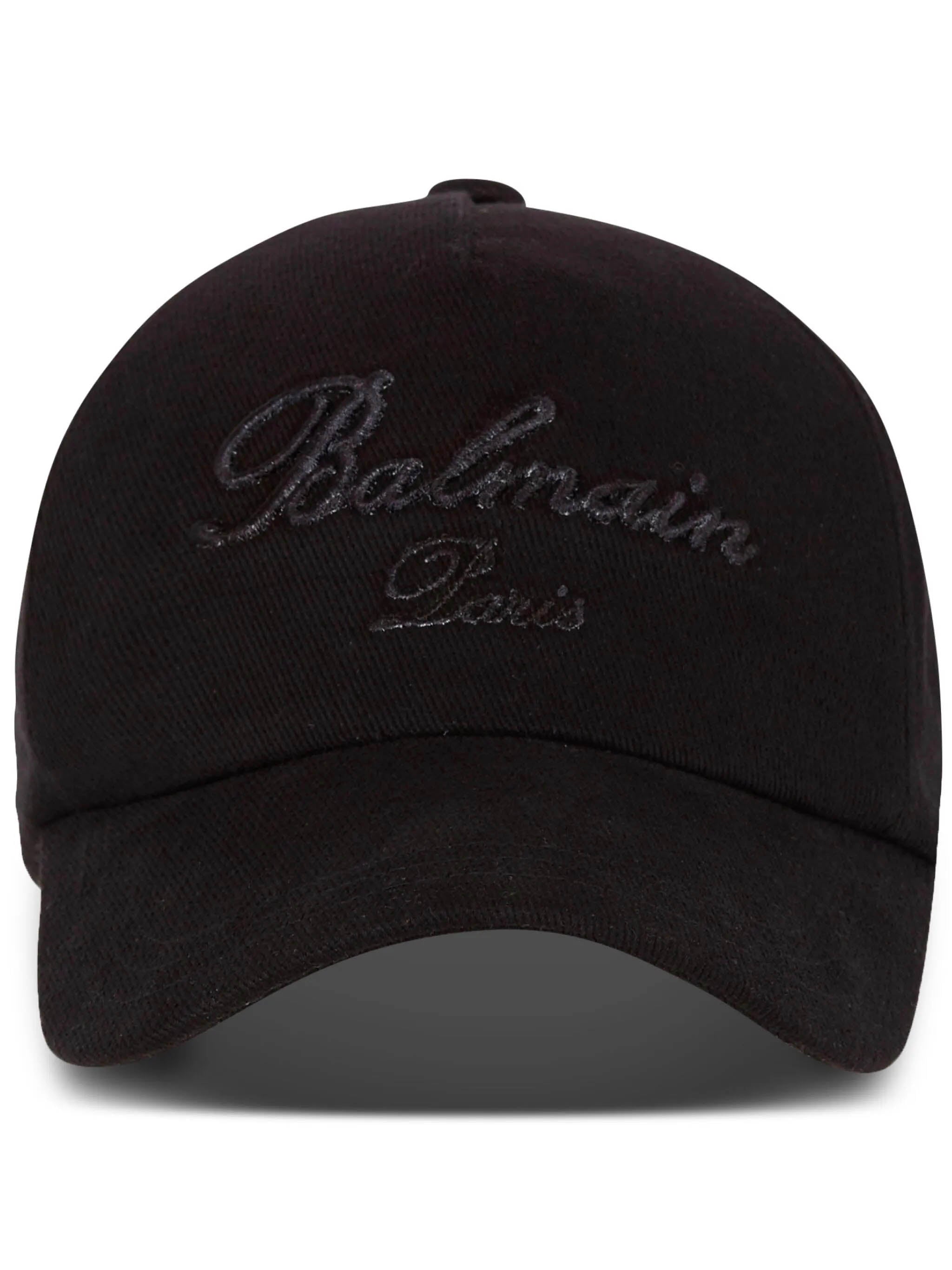 Baseball cap with Balmain Signature embroidery BALMAIN Nero | Grifo210