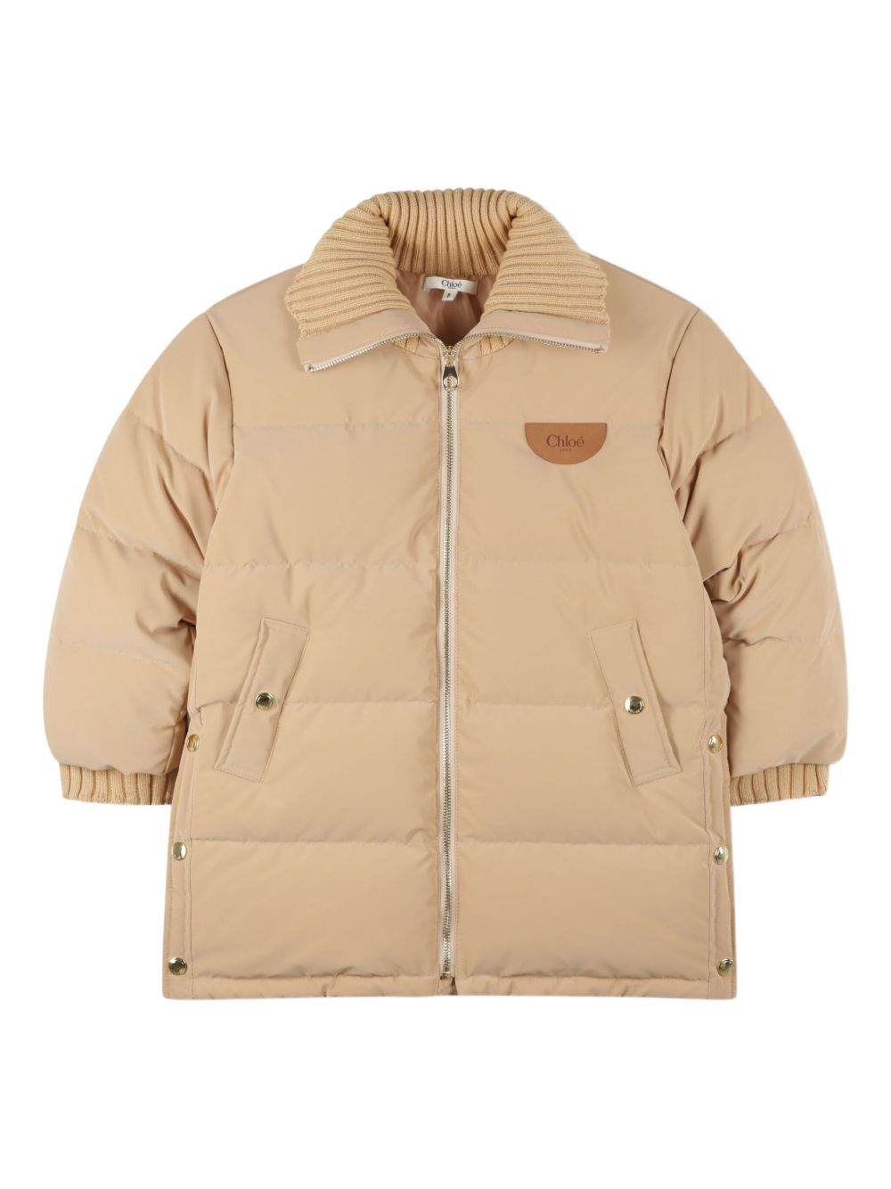 Puffer jacket Chloé Kids Beige | Grifo210