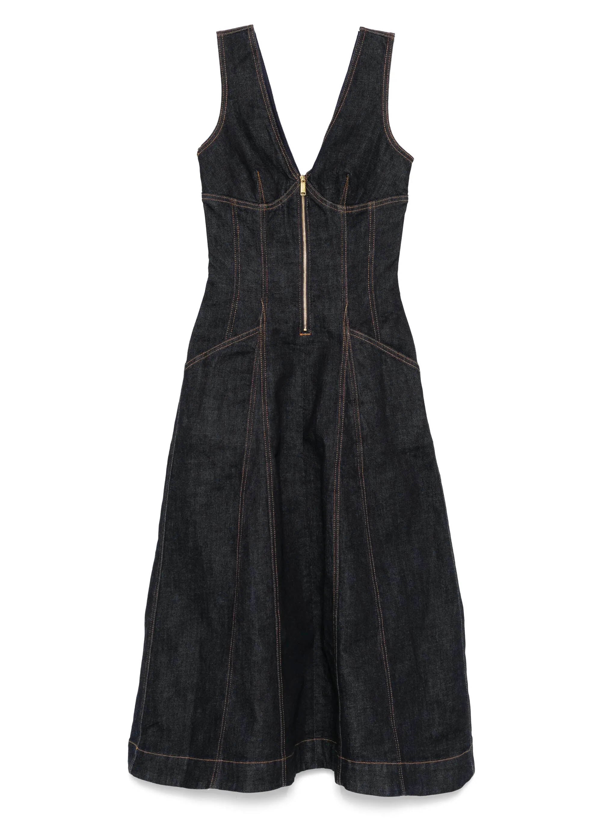 Denim midi dress SELF PORTRAIT Blu | Grifo210