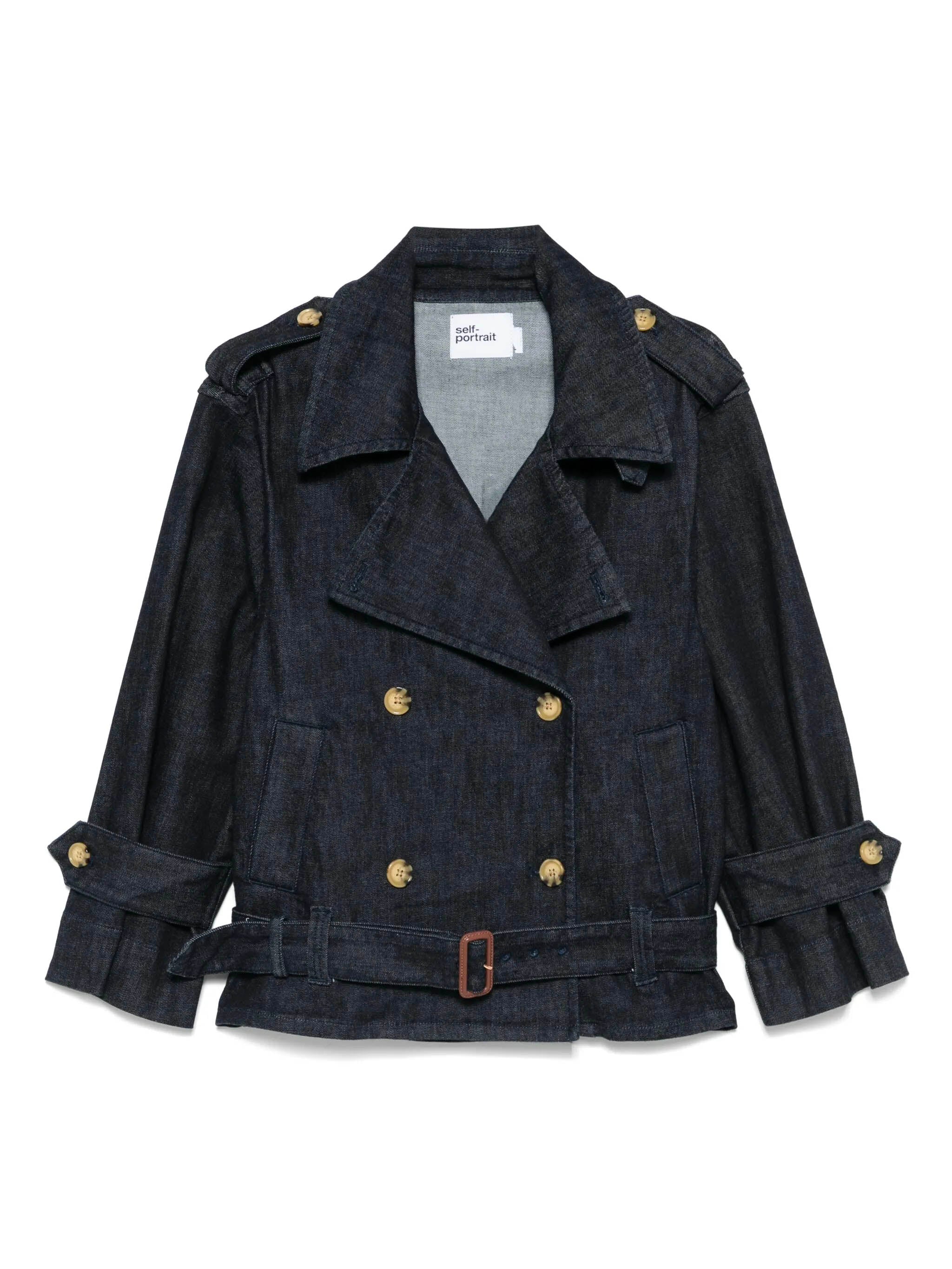 Denim trench jacket SELF PORTRAIT Blu | Grifo210