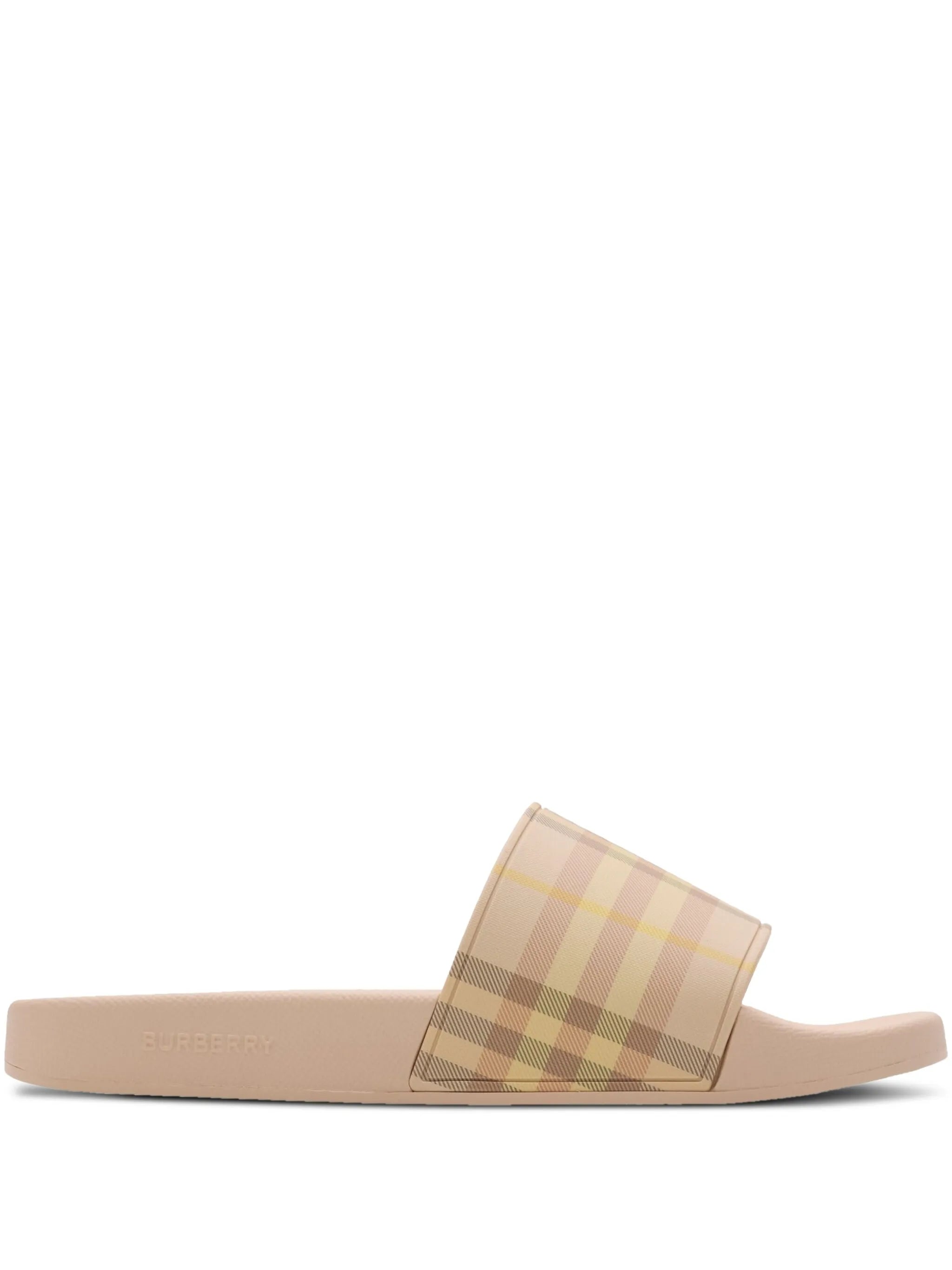 Check slippers Burberry Beige | Grifo210